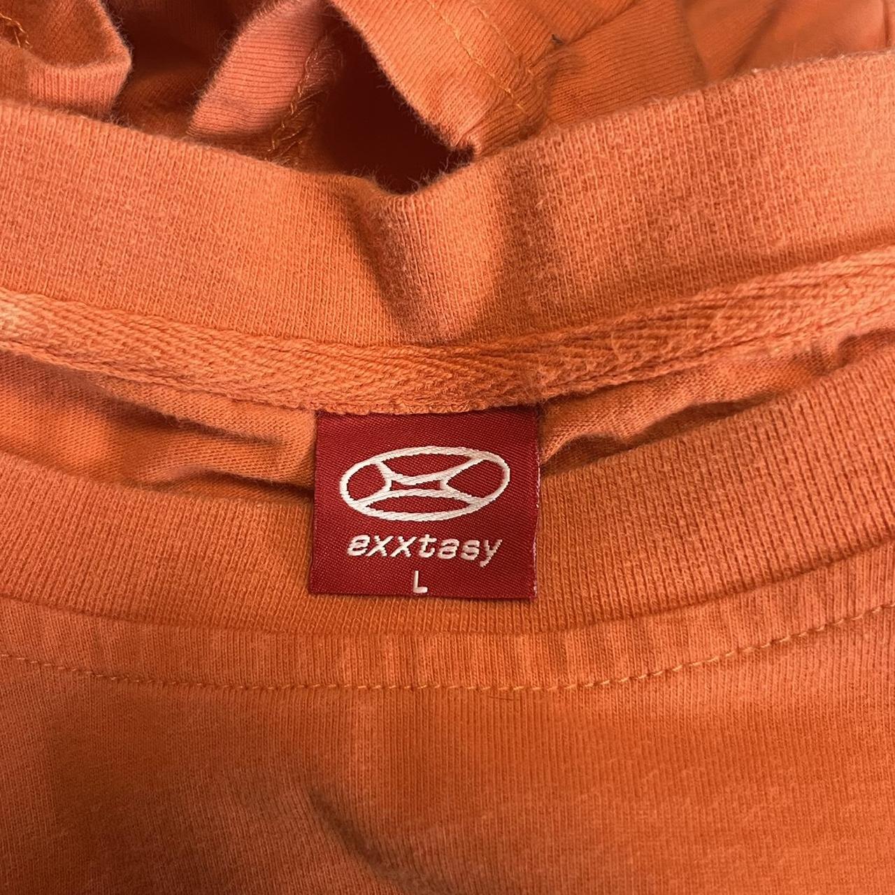 Orange Exxtasy stitched graphic tee Men’s... - Depop