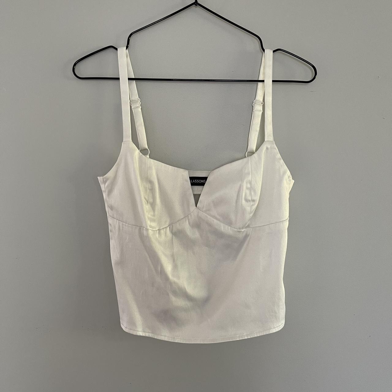 Glassons going out top White satin So cute with... - Depop