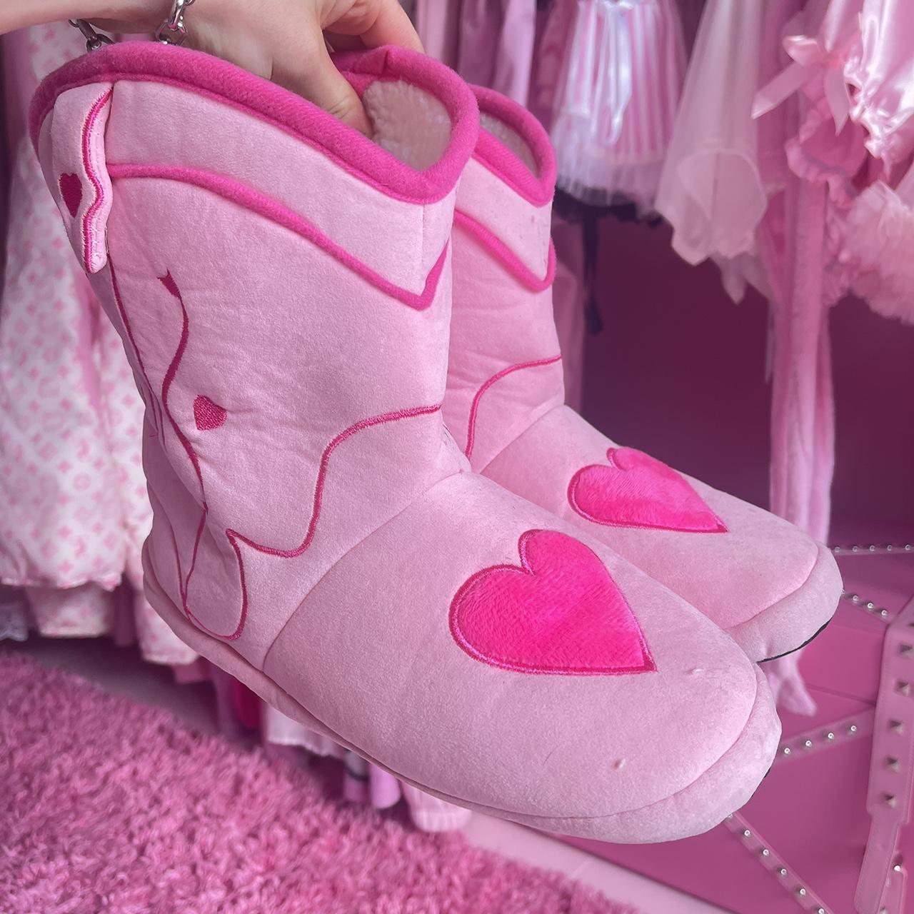 Dollskill cowboy pink slippers Only worn indoors... - Depop