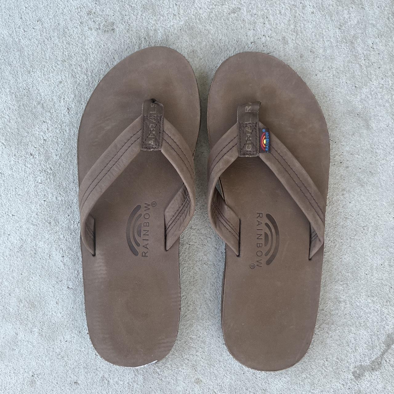 Men’s Rainbow flip flops brand new! - Depop
