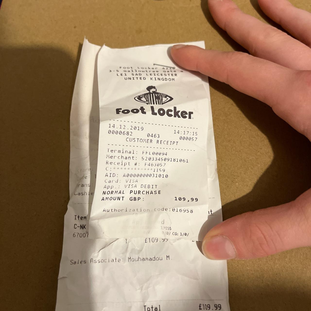 Receipt for Jordan 11 - Depop