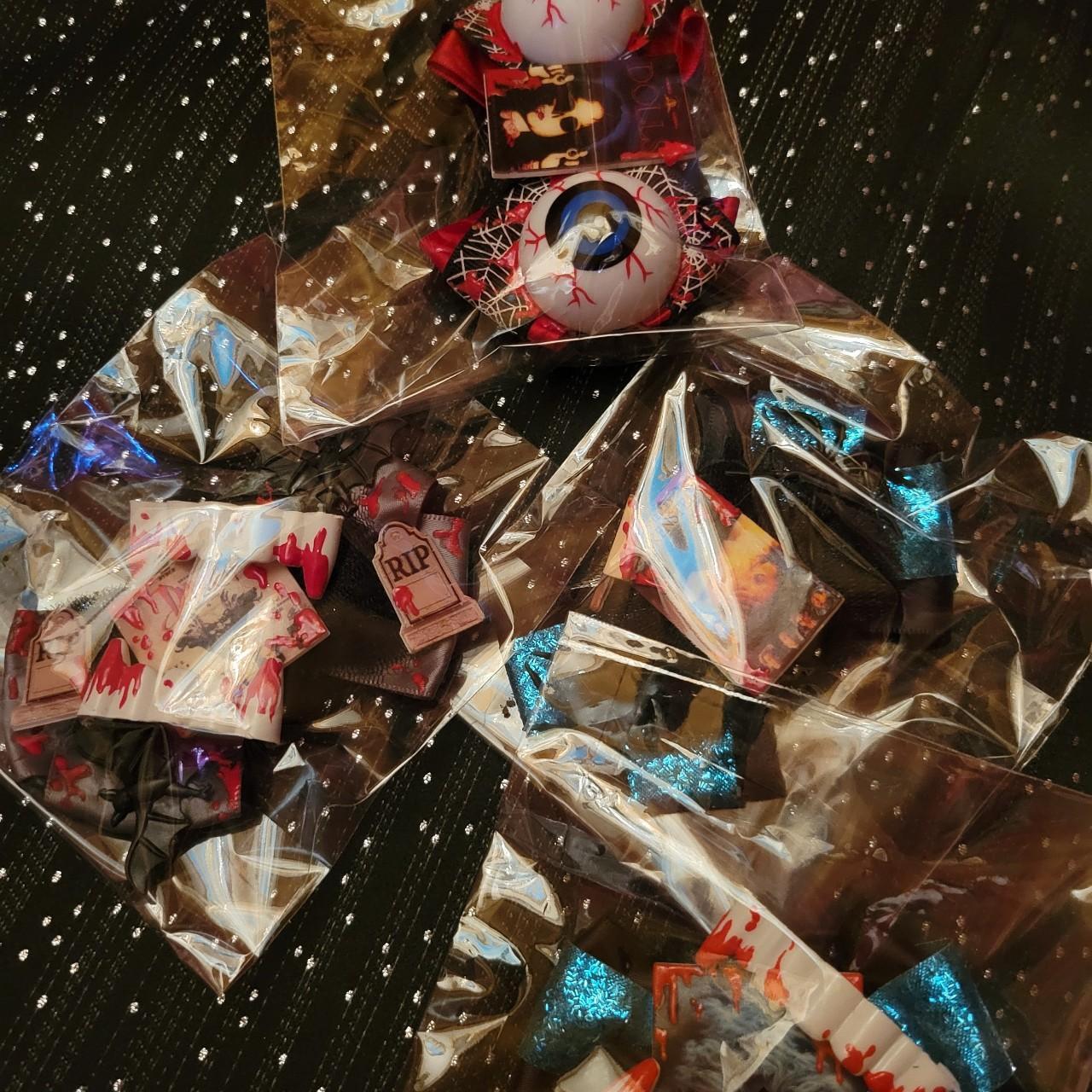 Used once handmade horror hair clips for a few... - Depop