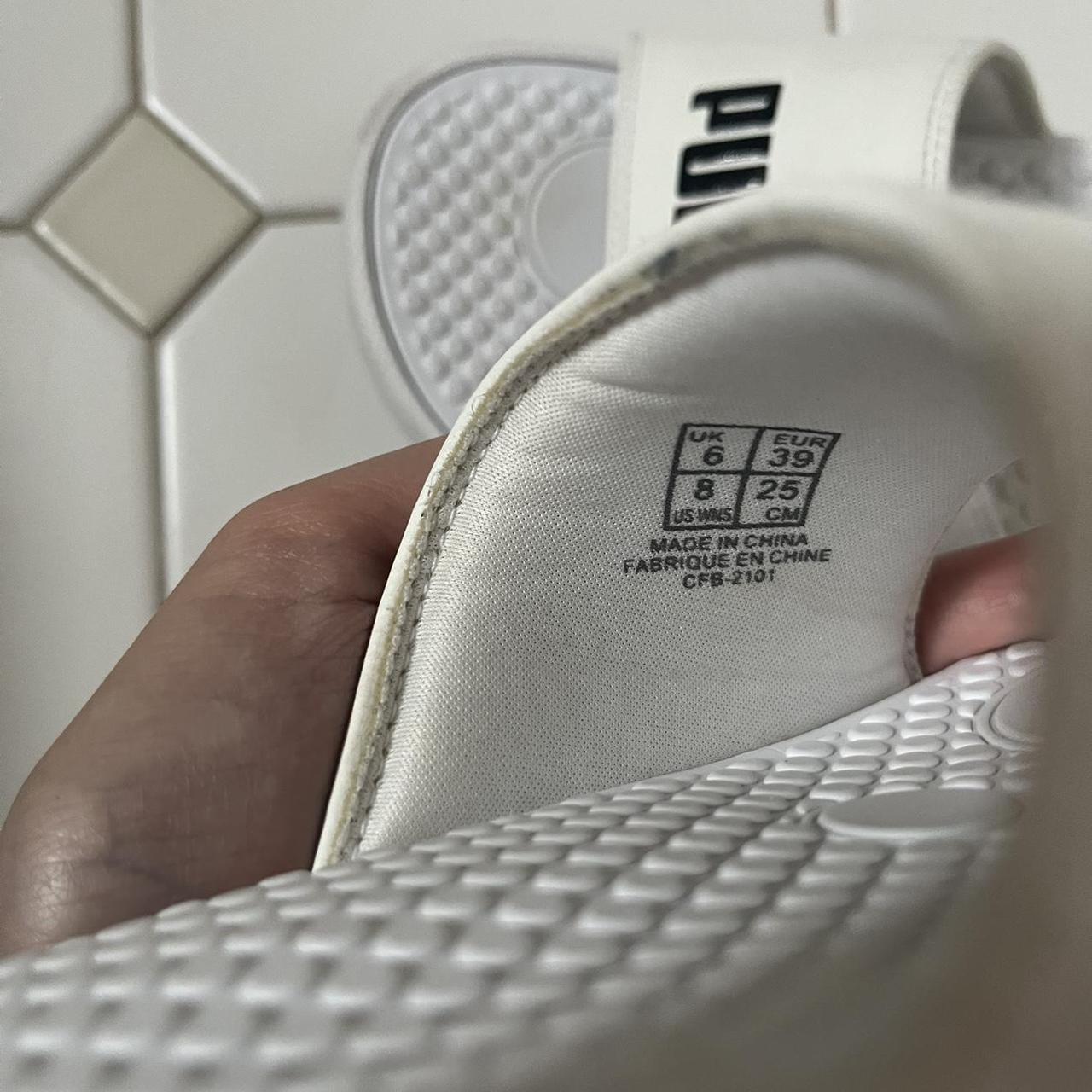 PUMA SLIDES -clean good condition except stain on... - Depop