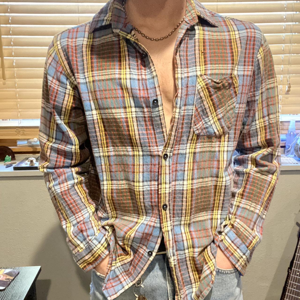 MNML flannel Small but fits Medium HMU with any... - Depop