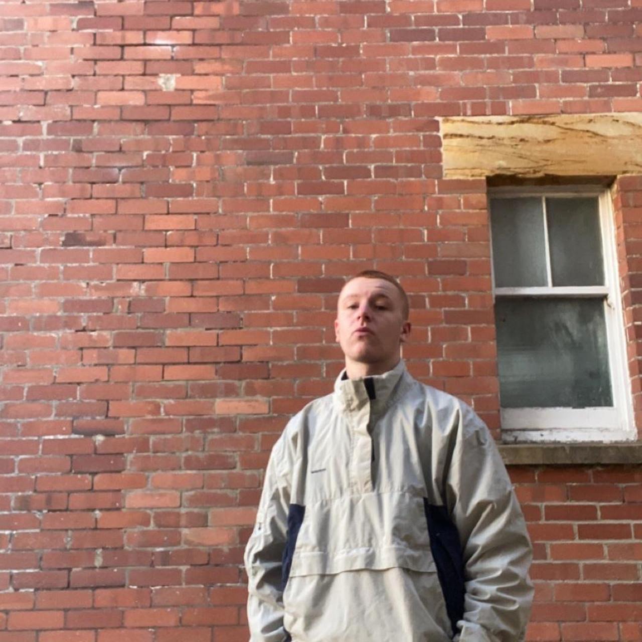 Cream and Navy blue vintage Kickers quarter zip... - Depop