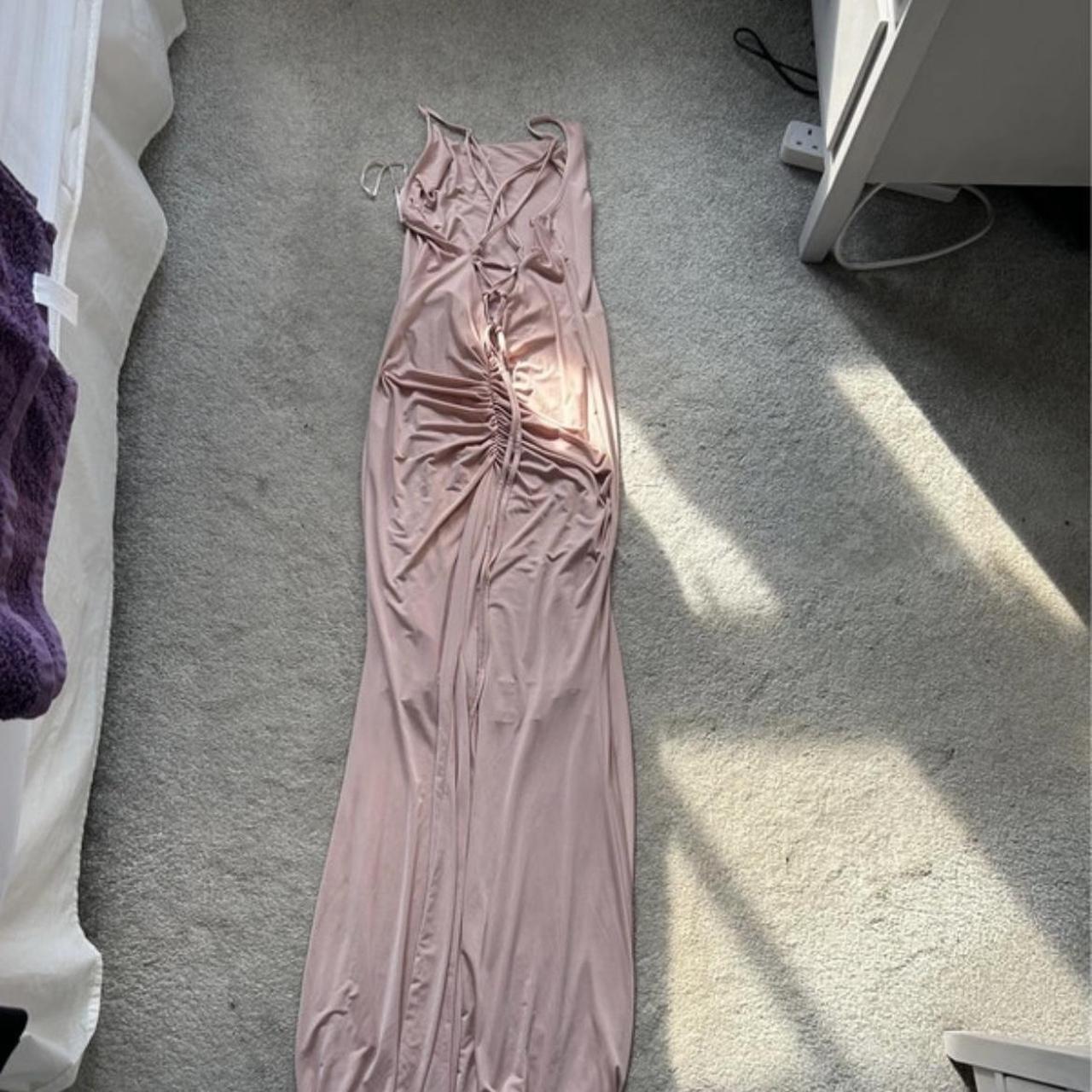 lipsy blush prom dress perfect condition never been... - Depop
