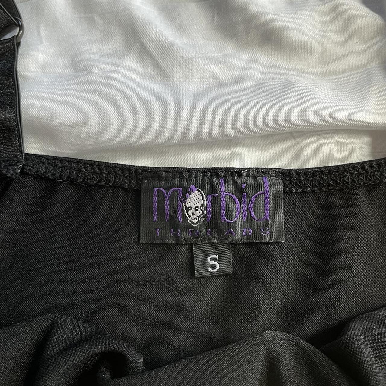 90’s Morbid Threads milkmaid ribbon corset top. the... - Depop