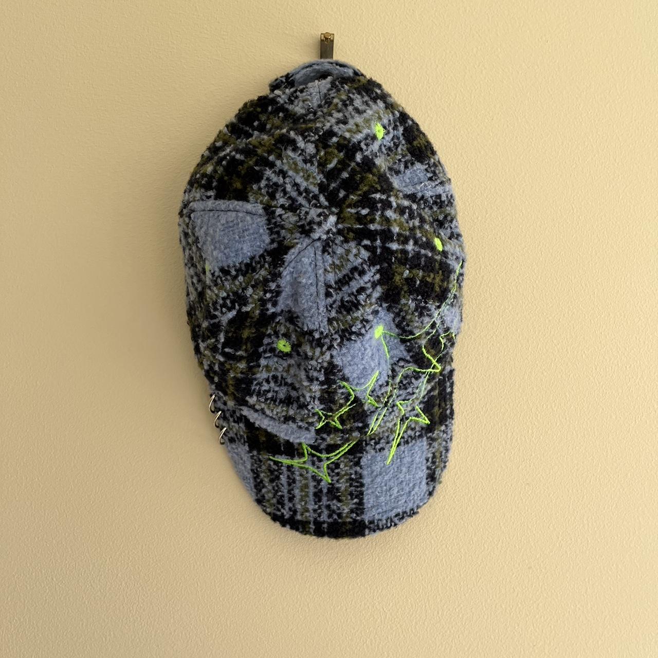 Blue and green TILD plaid cap 🧢🧢 Pretty good... - Depop