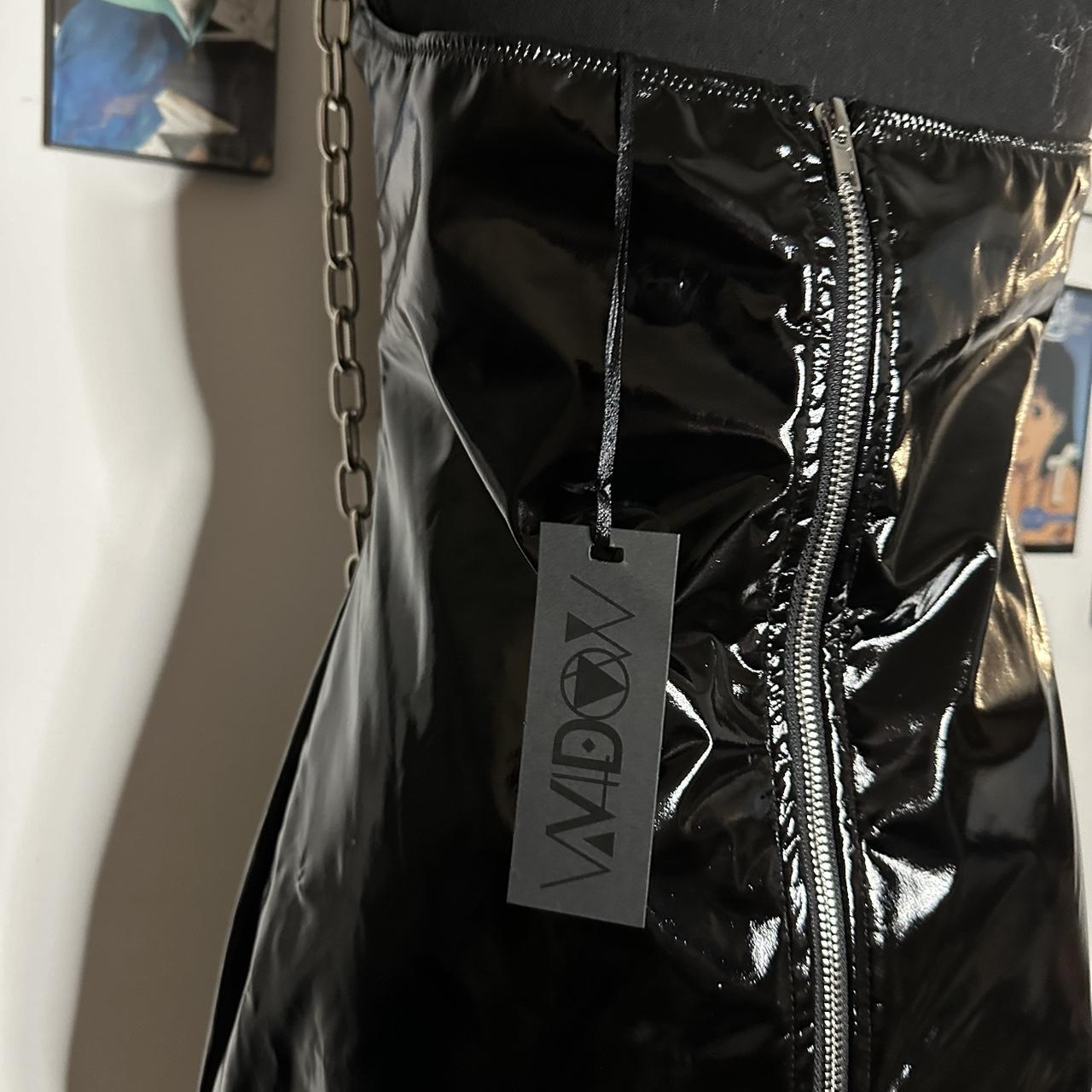 Dollskill widow pvc body con dress with chains and... - Depop