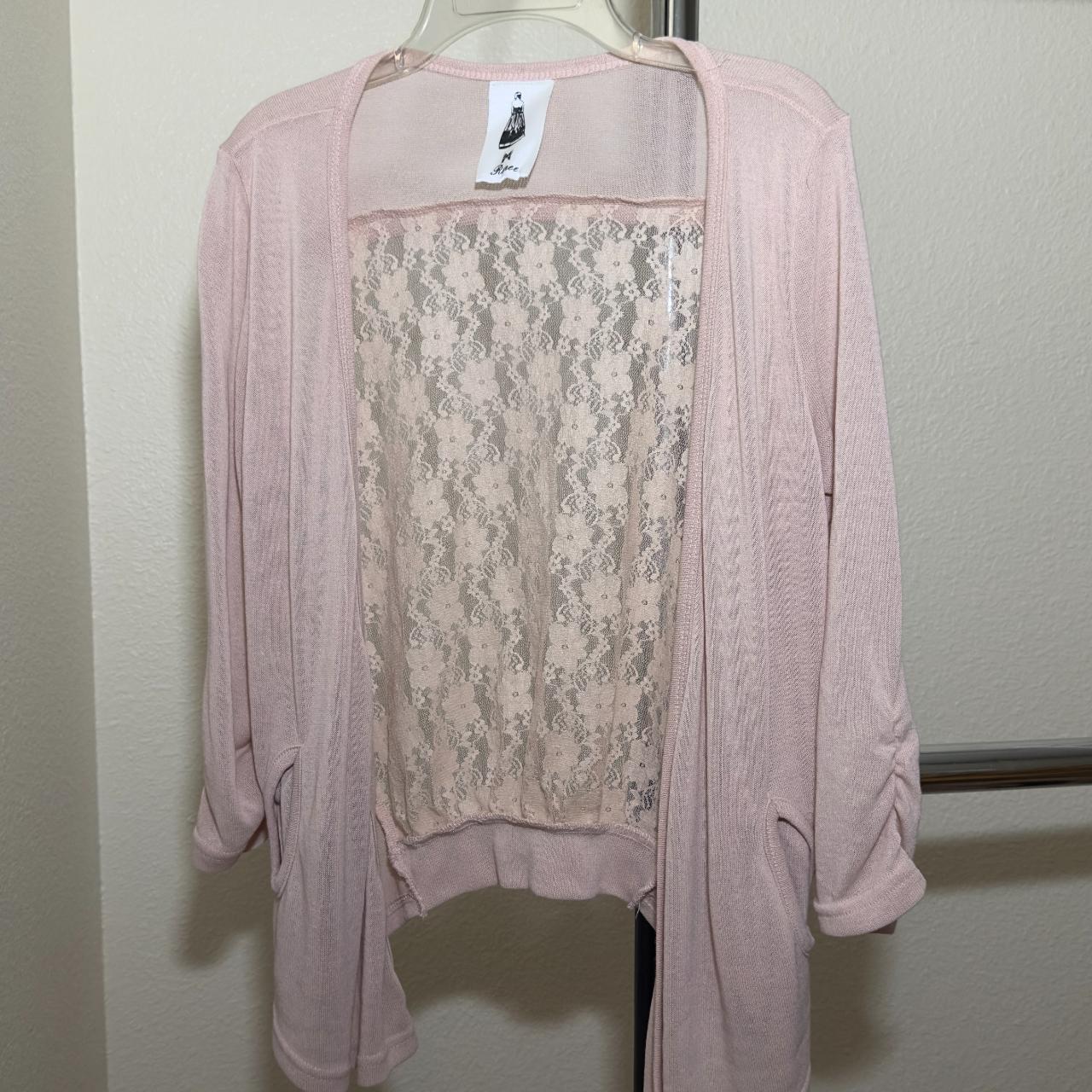 Balletcore Pastel VTG Pink Lightweight Jacket -... - Depop