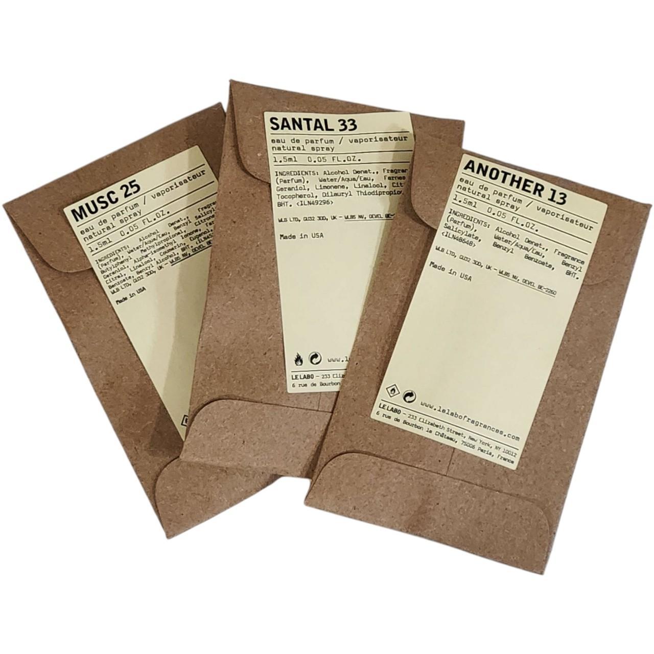 Le Labo 1.5ml 0.05oz Musc 25 Santal 33 Another 13... | Depop