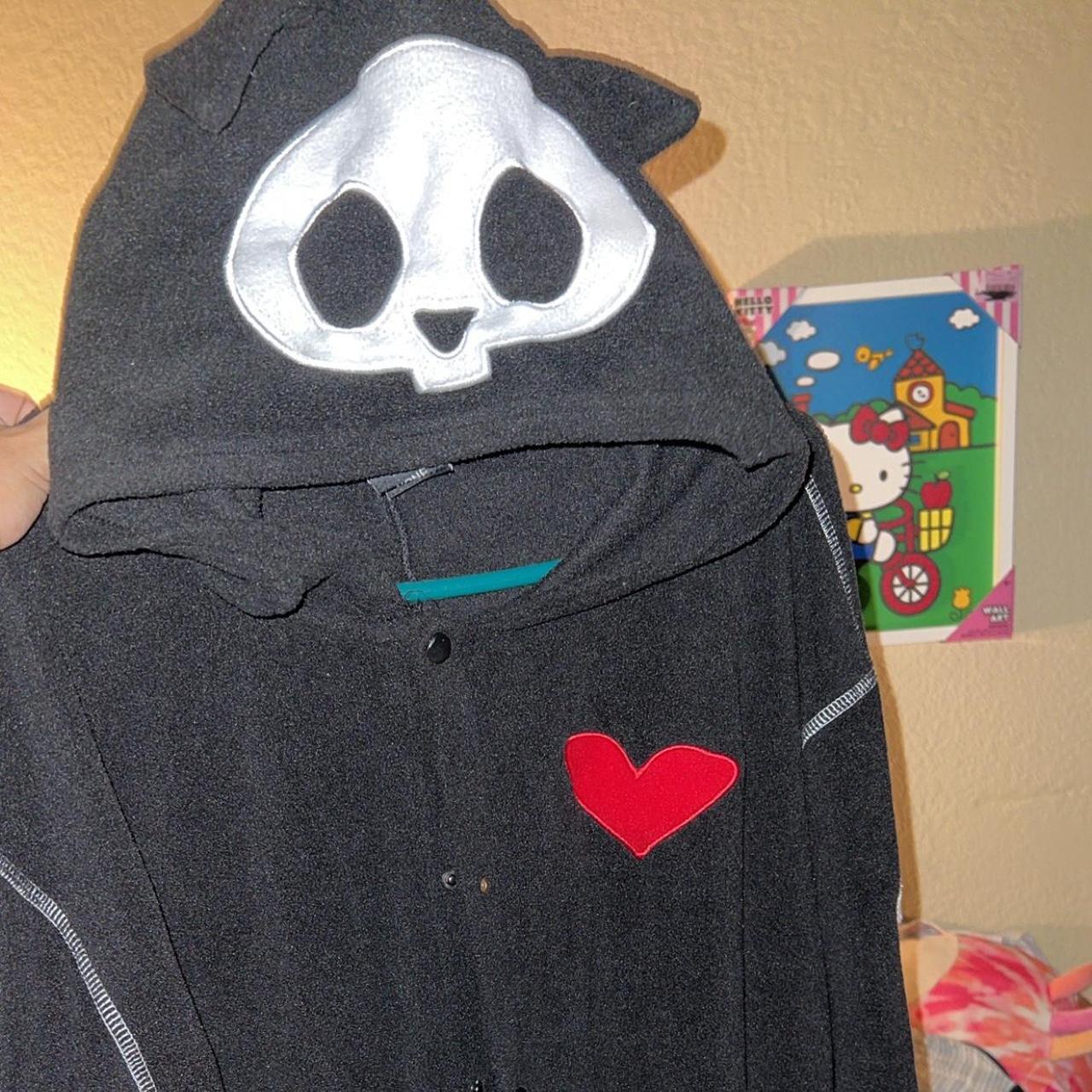 Skelanimals One size pajama onesie has a hood and tail - Depop