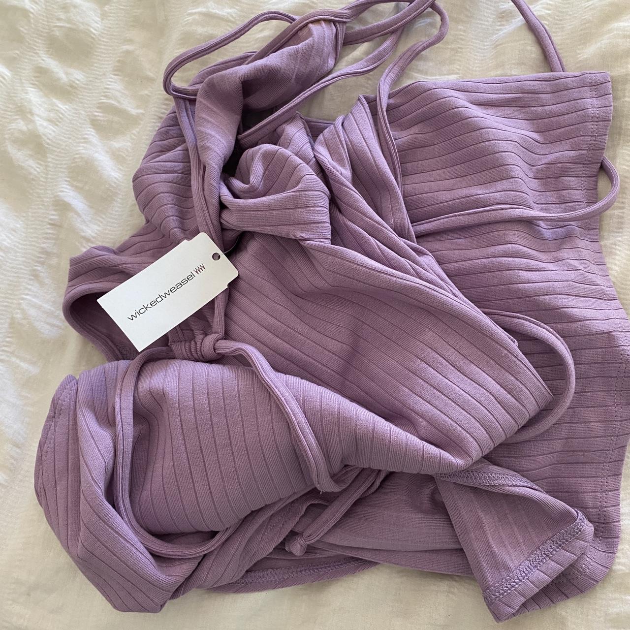 Wicked Weasel Weekender backless Dress in Lilac... - Depop
