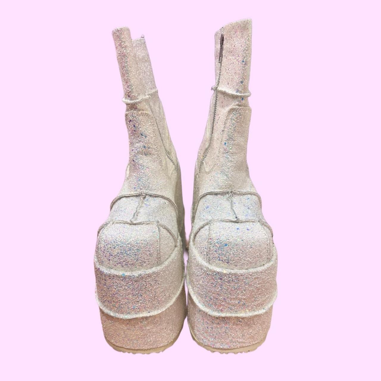 Demonia Stack-201G White Multi-Glitter UV Reactive... - Depop