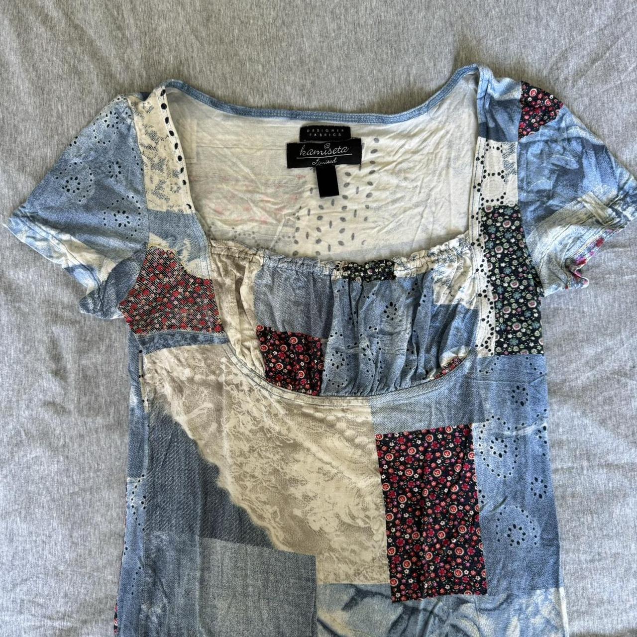 Super cute prairie-style top with AMAZING pattern... - Depop