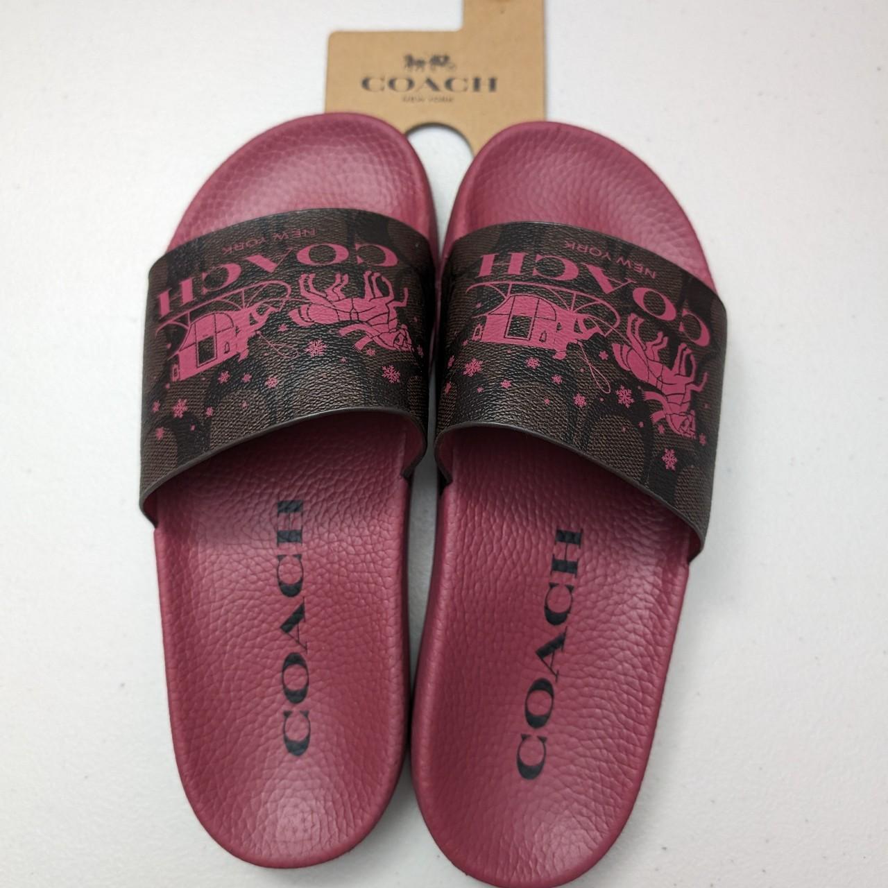 NWT COACH Slides. Signature canvas with horse and... - Depop