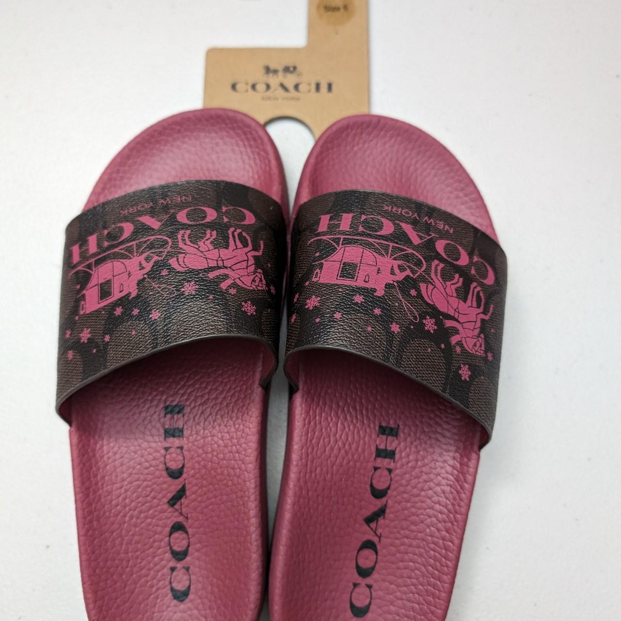 NWT COACH Slides. Signature canvas with horse and... - Depop