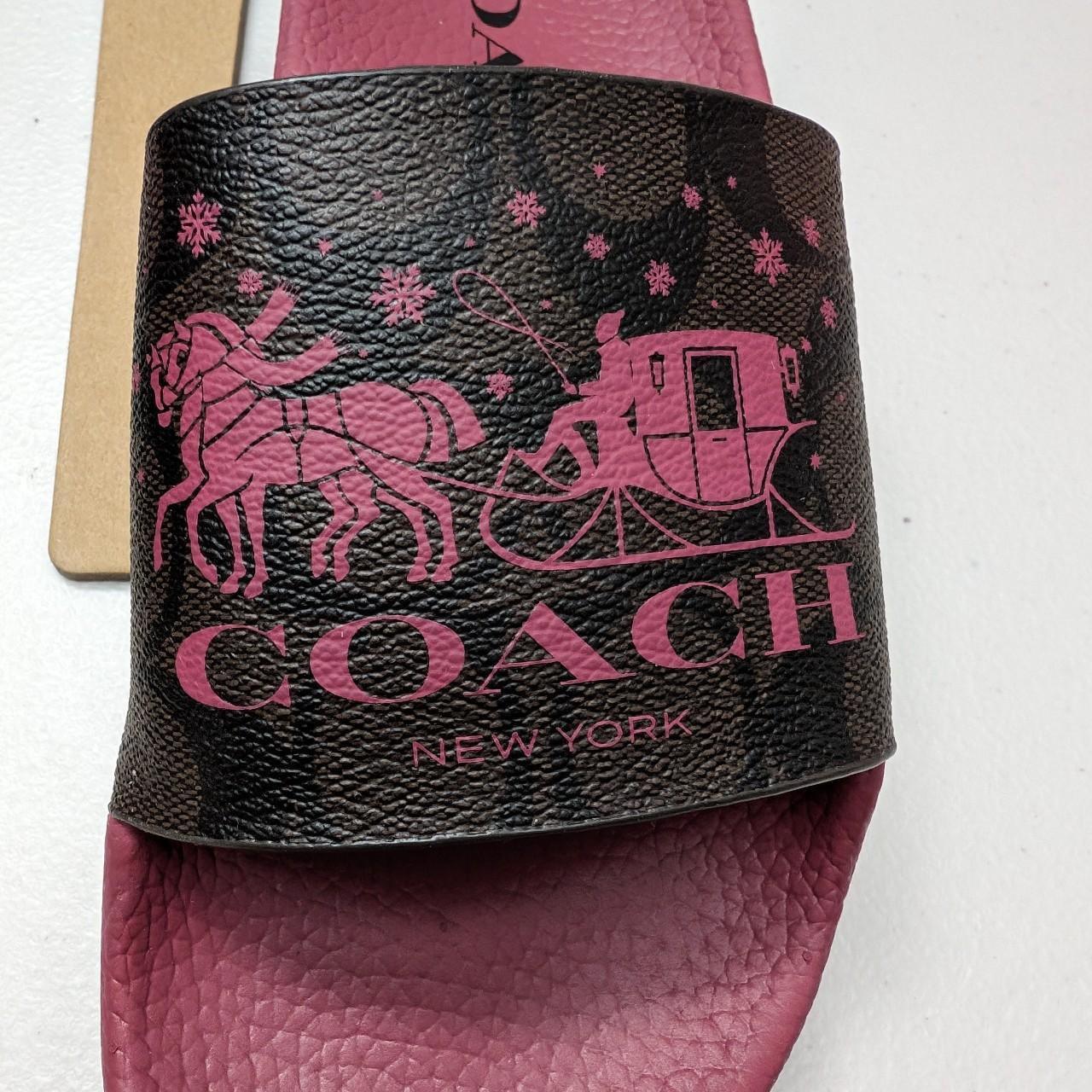 NWT COACH Slides. Signature canvas with horse and... - Depop