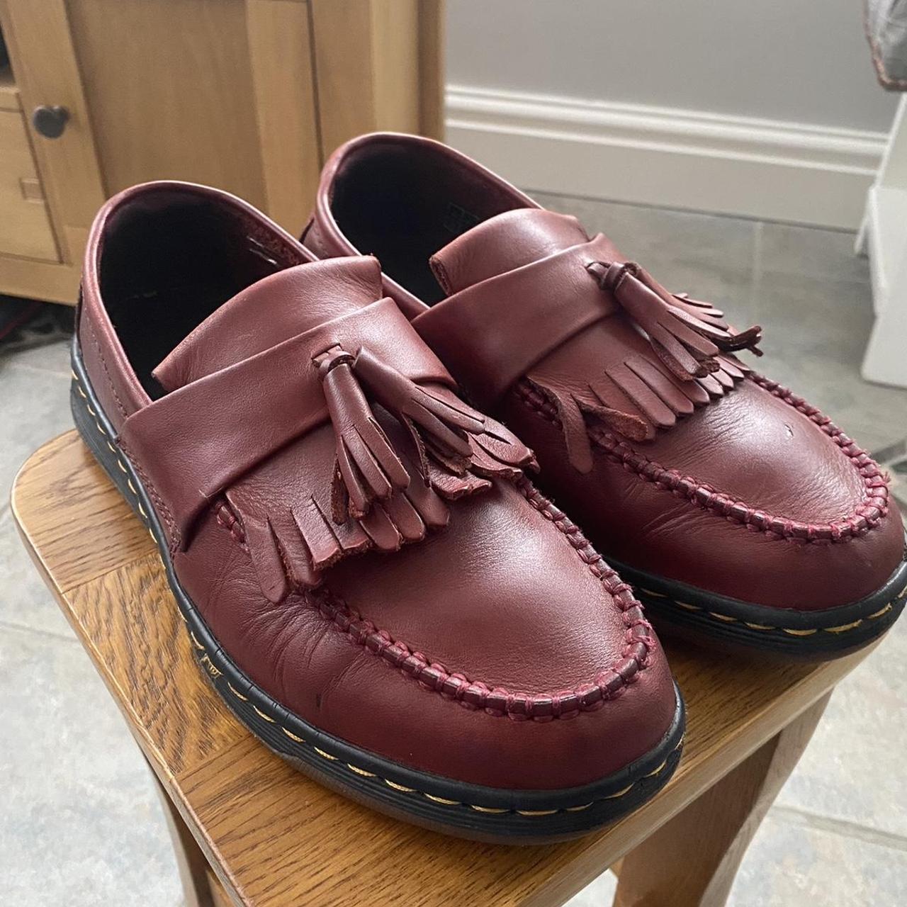 Dr. Martens Women's Red Loafers | Depop