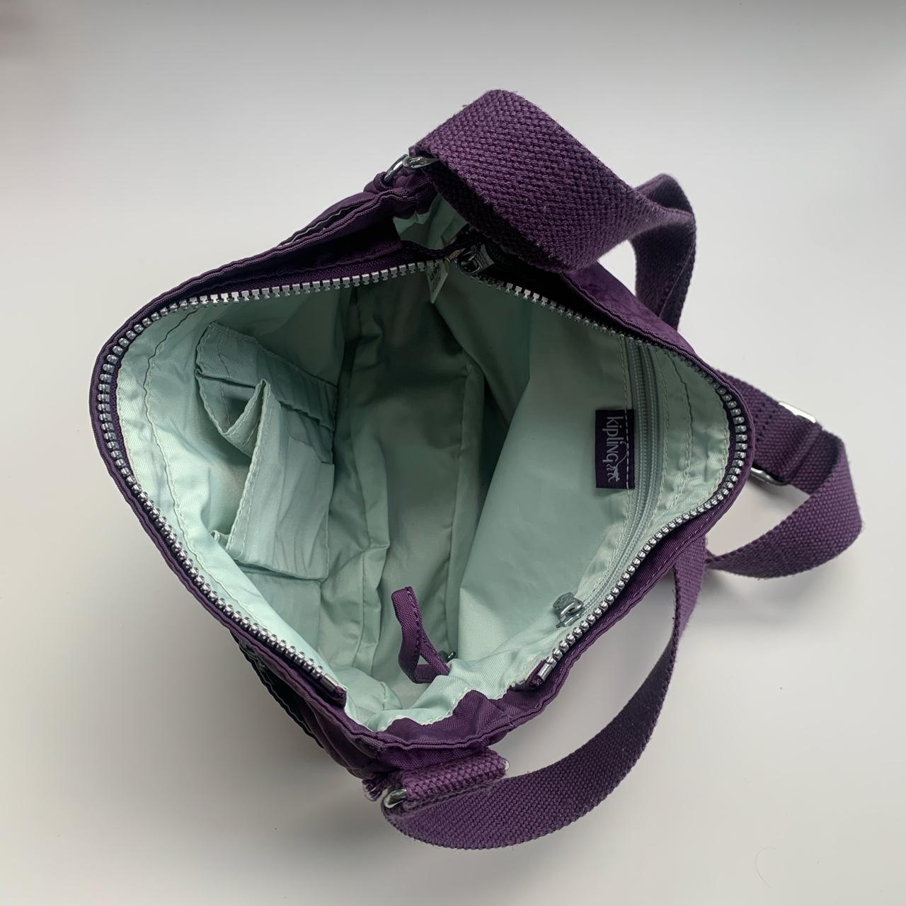 Vintage purple Kipling moon cross body bag with... - Depop
