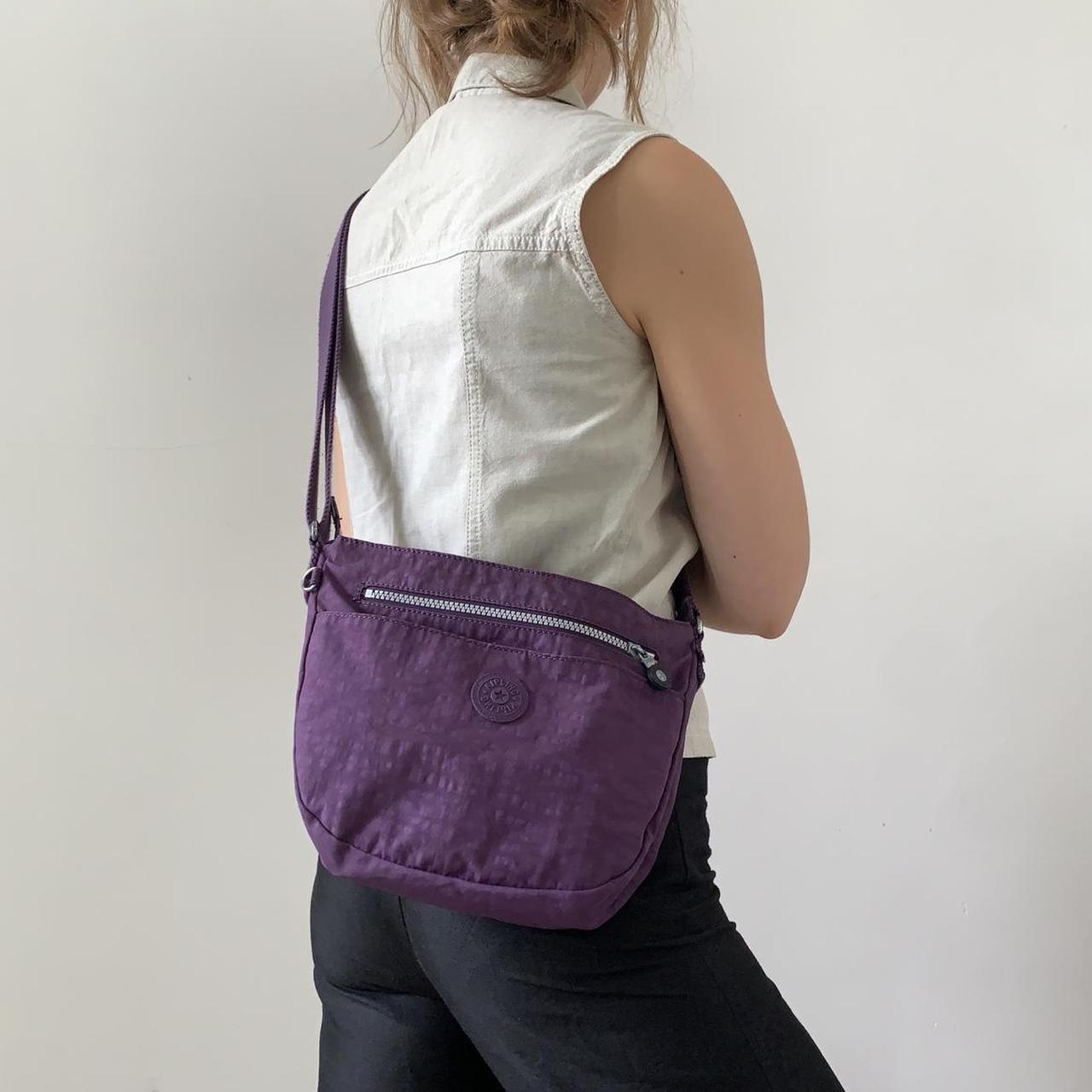 Vintage purple Kipling moon cross body bag with... - Depop