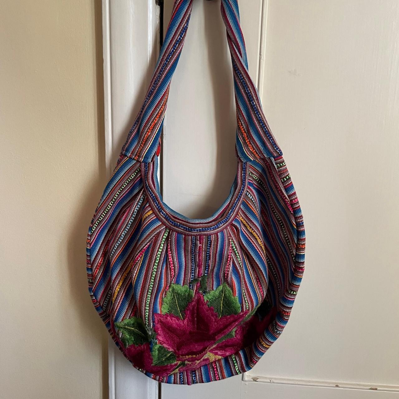 Colorful embroidered boho bag. Bright colorful... - Depop
