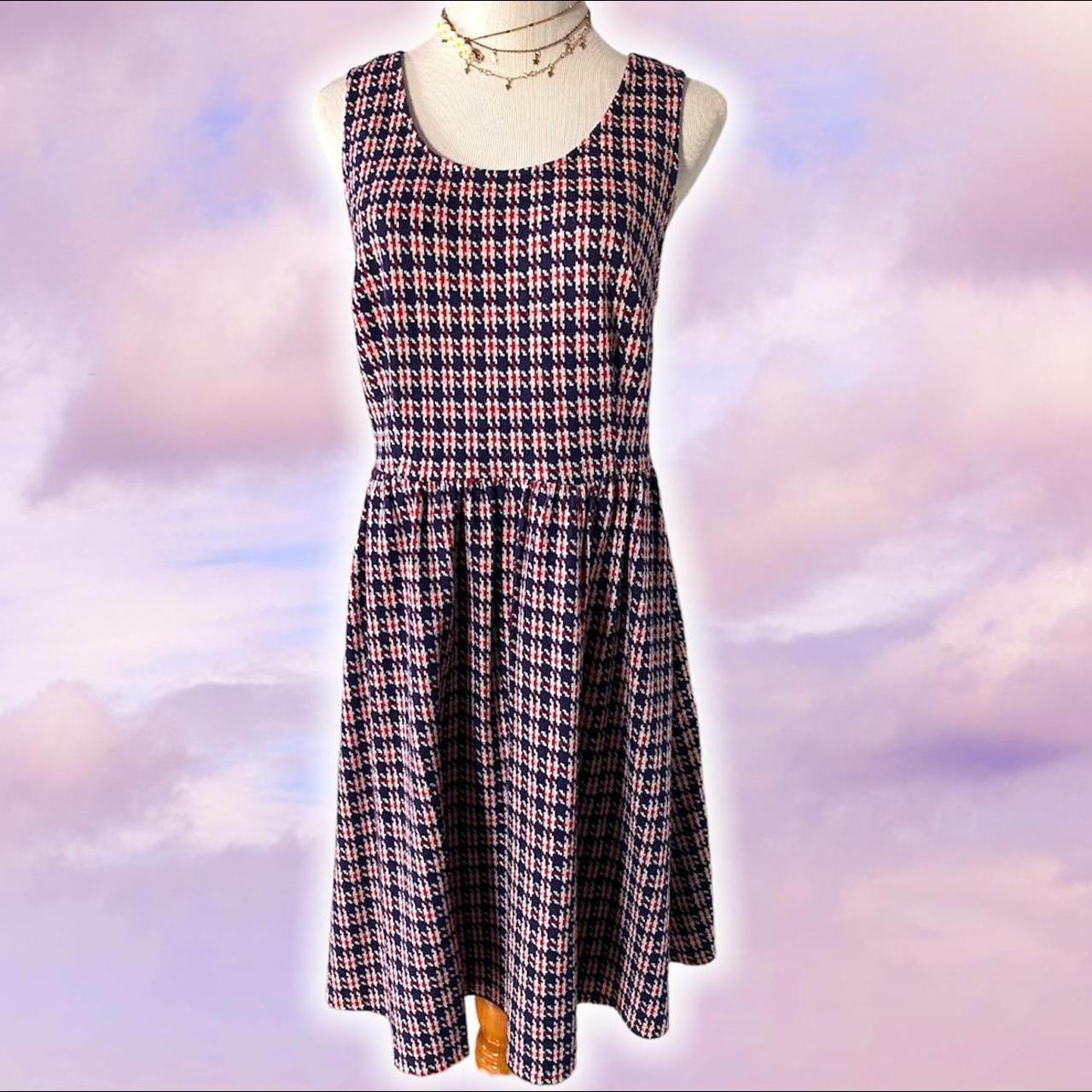 Modcloth plaid sleeveless aline dress size large... - Depop