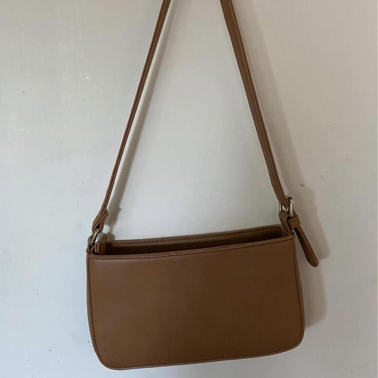 Tan Glassons shoulder bag - adjustable strap... - Depop