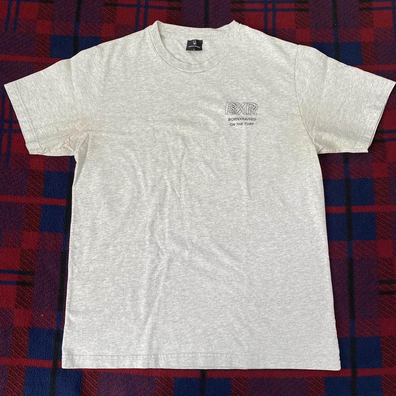 Born x Raised Men's Grey and Black T-shirt | Depop