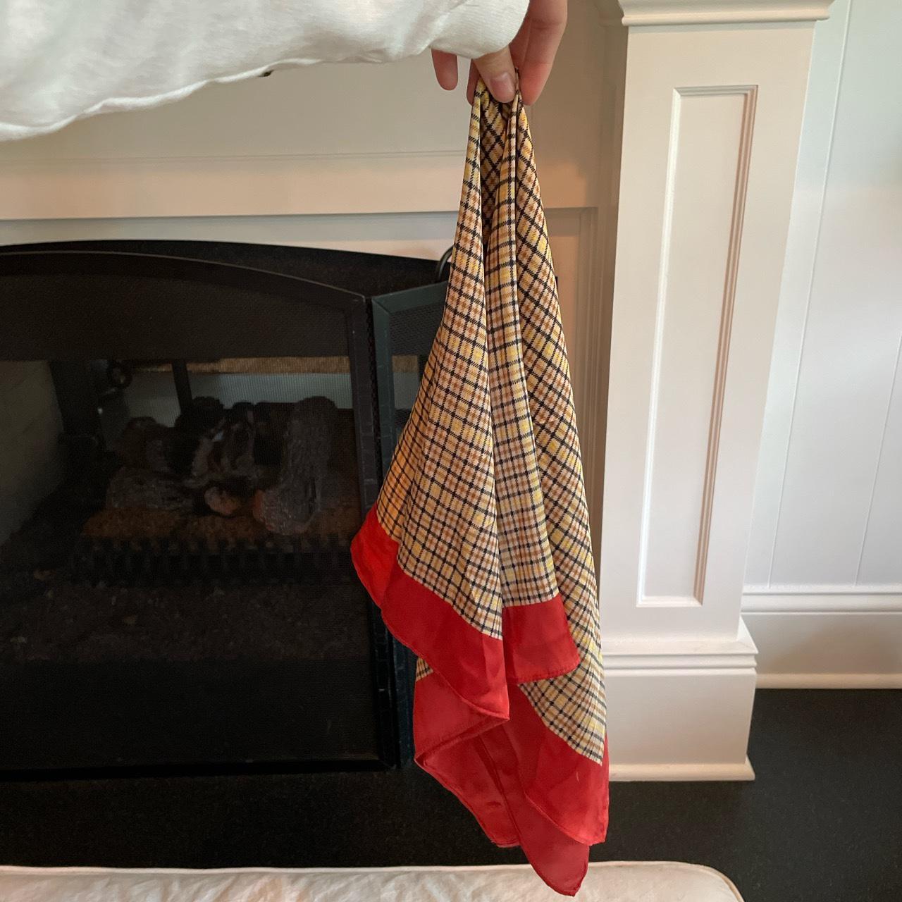 Mango Women's Orange and Yellow Scarf-wraps | Depop