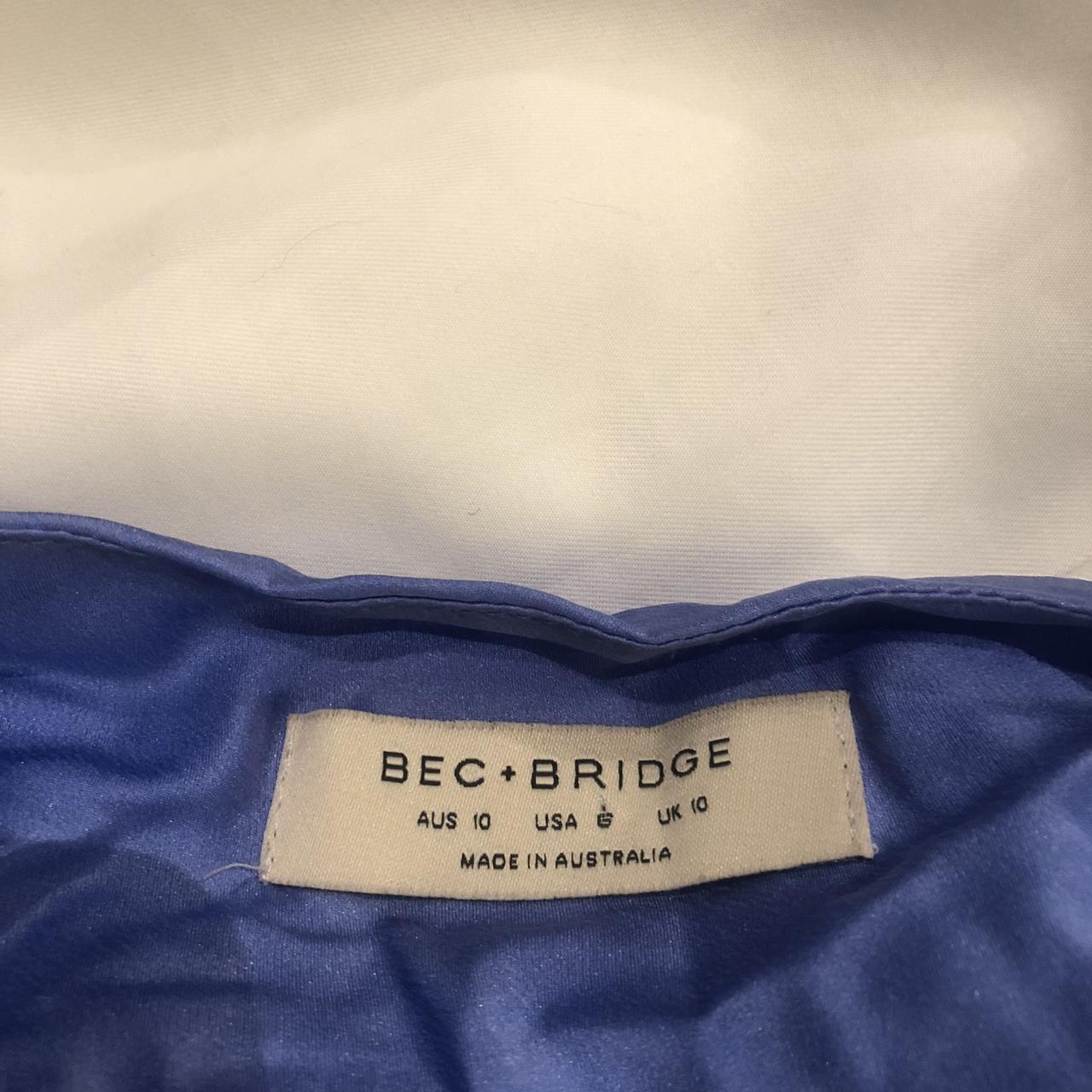 Bec & Bridge Women's Purple and Blue Shirt | Depop