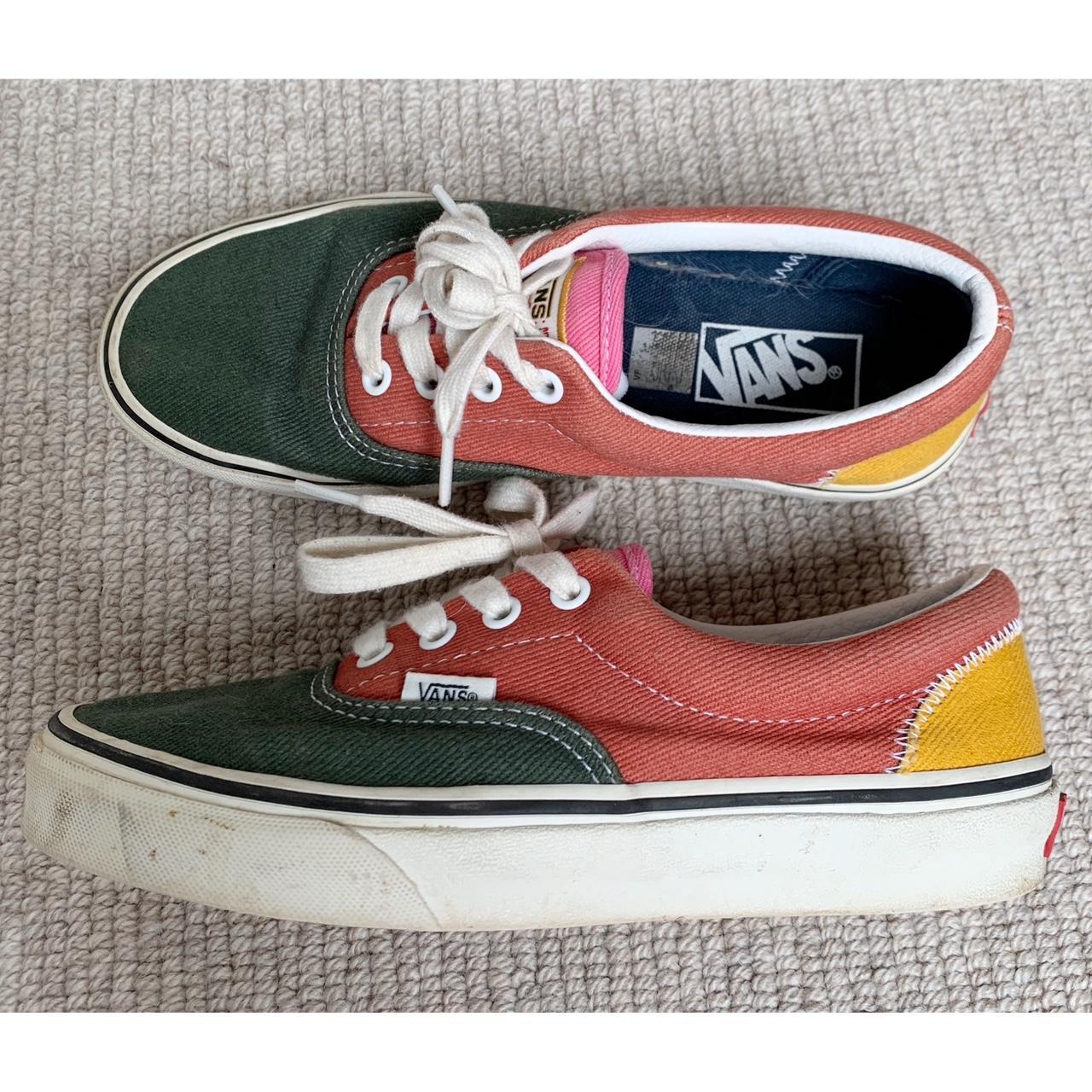 Funky Multicoloured Vans Trainers size 4.5 Awesome... - Depop