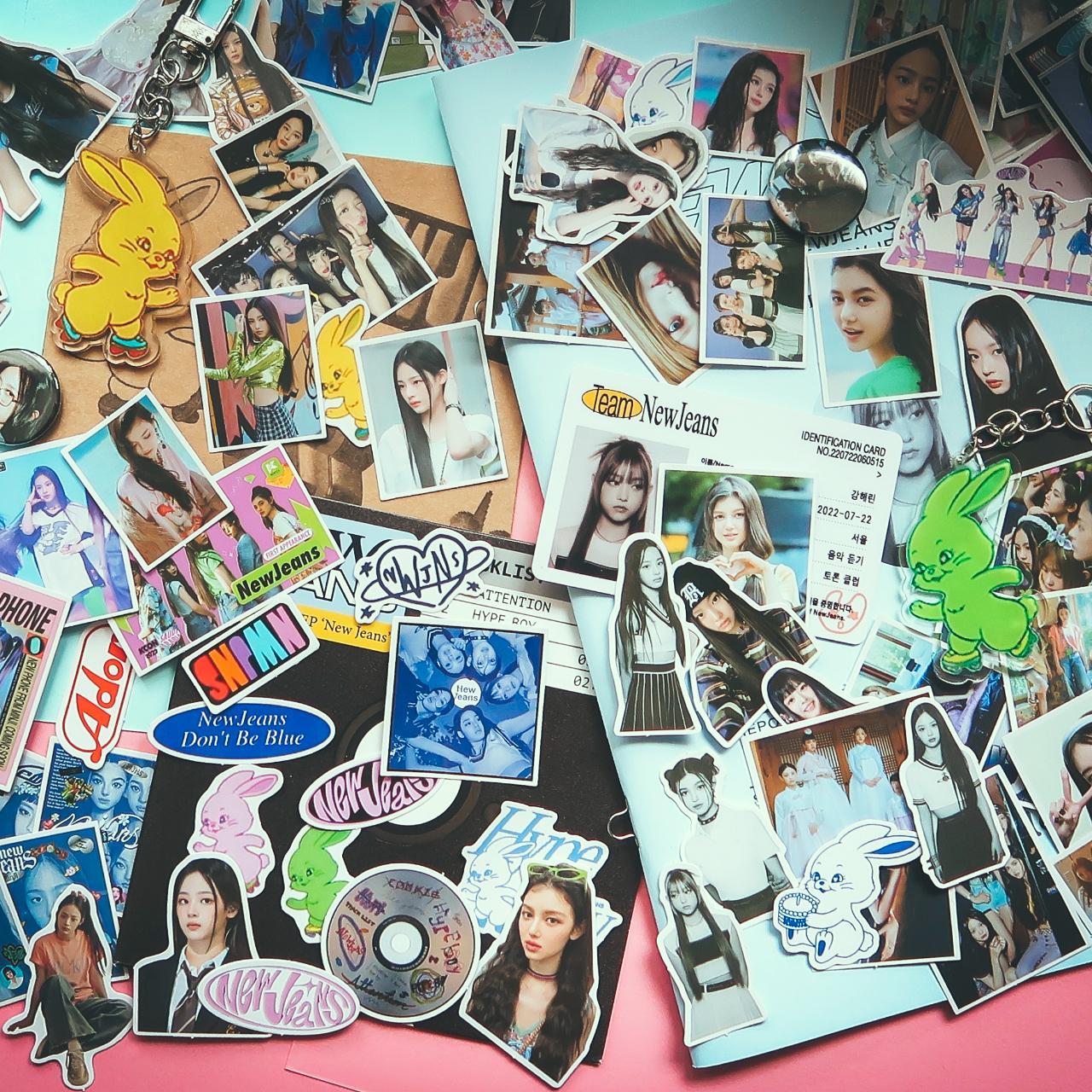 Set of 10 NewJeans stickers. Super cute NewJeans... - Depop