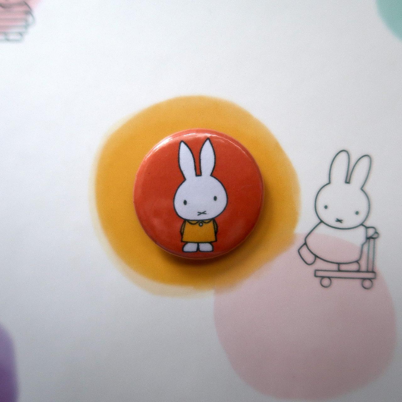 Bunny Miffy pin button! Super cute vintage style pin... | Depop