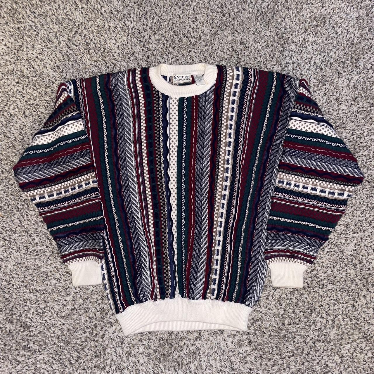 Cotton Traders Vintage 3D Texture Woven Knit Coogi... - Depop