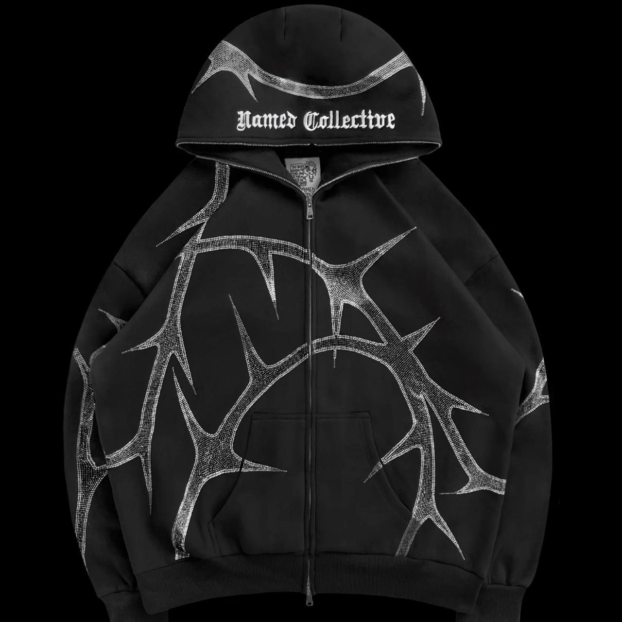 Named Collective Rhinestone Thorns Oversized... - Depop