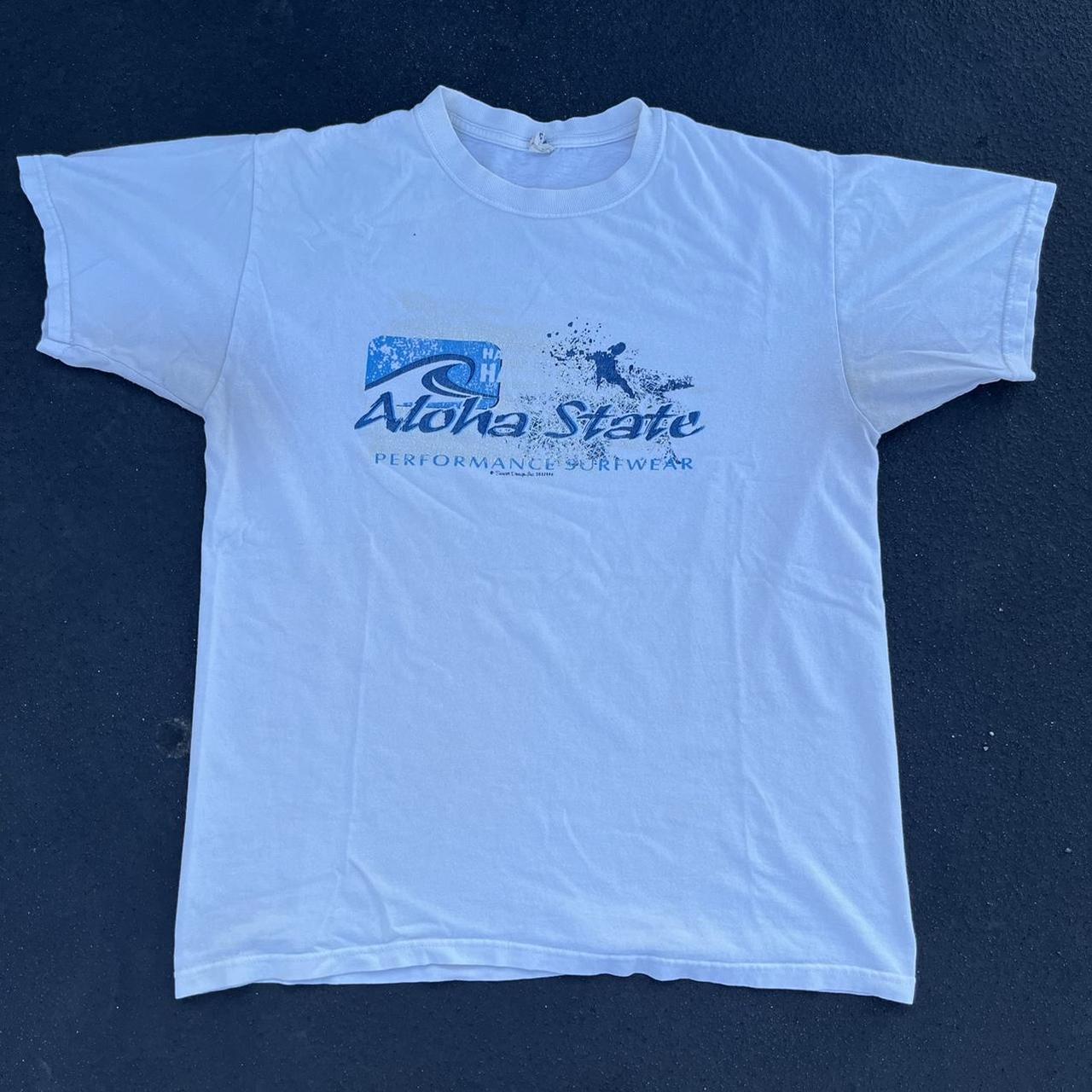 Vintage Aloha State Performance Surfwear White... - Depop
