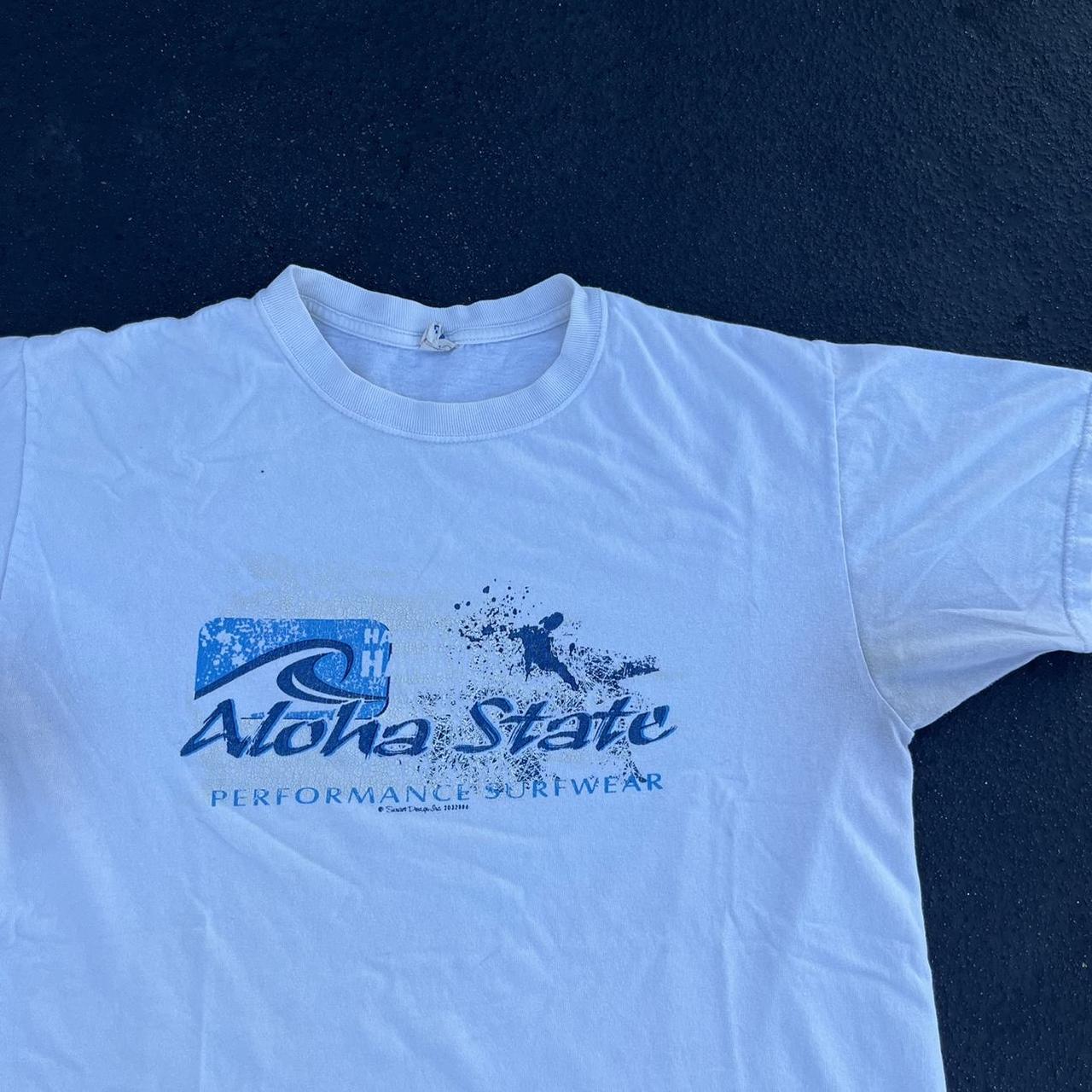 Vintage Aloha State Performance Surfwear White... - Depop
