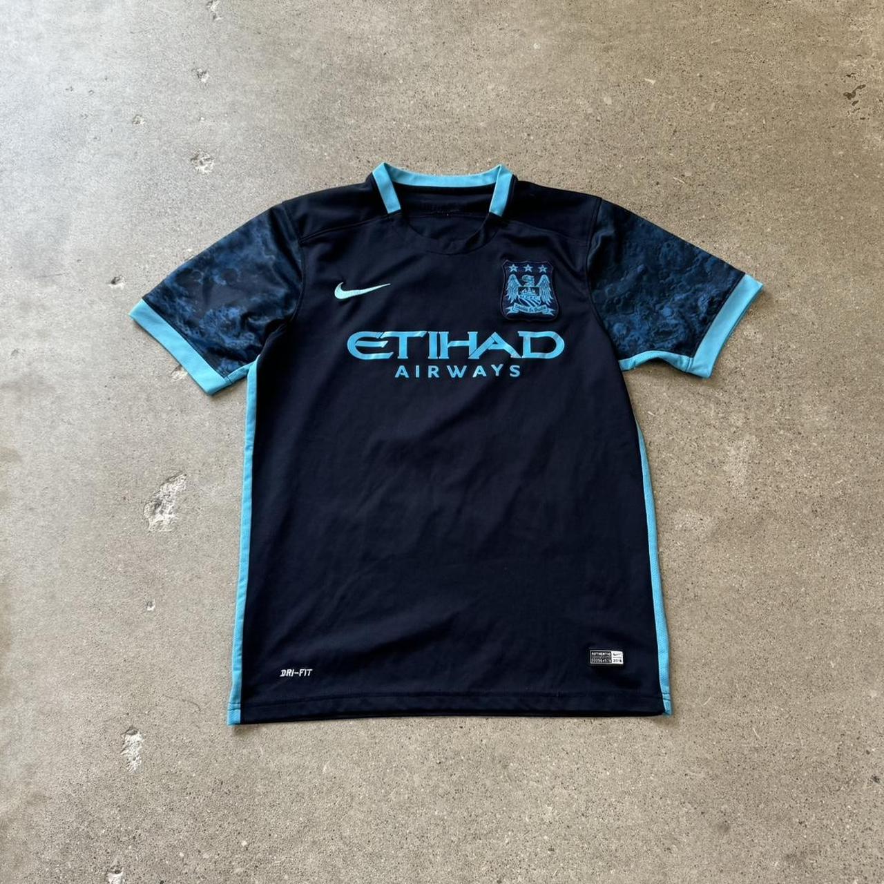 Y2K soccer jersey blue Size medium Measurements:... - Depop