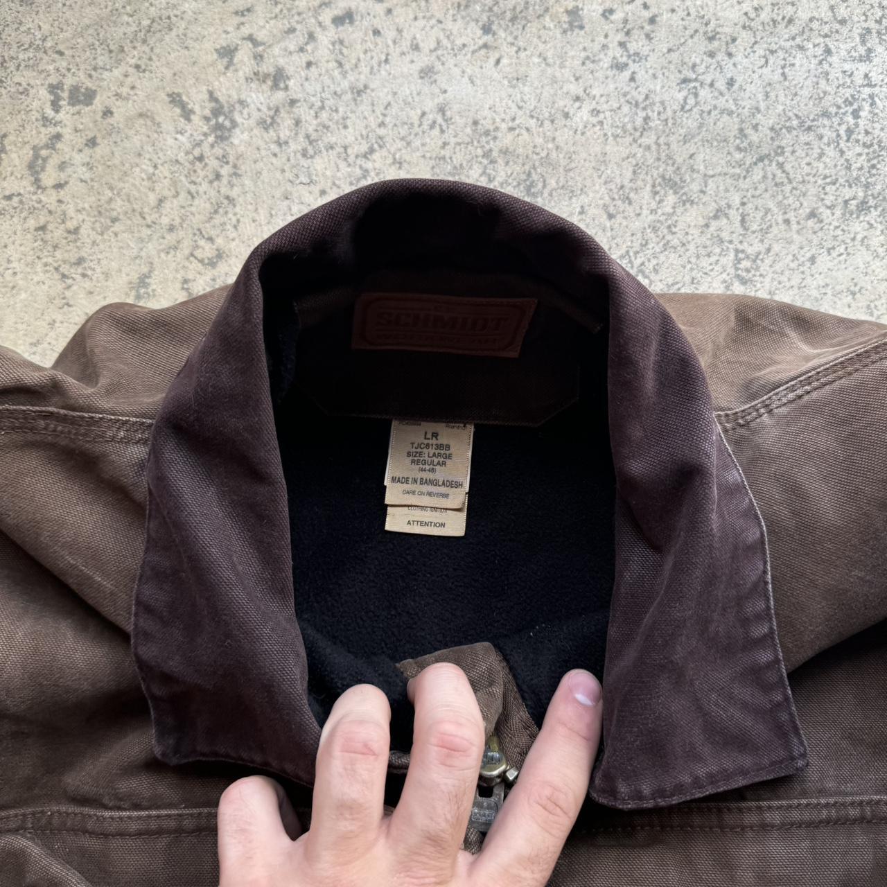 Vintage chocolate brown chore jacket multi pocket... - Depop