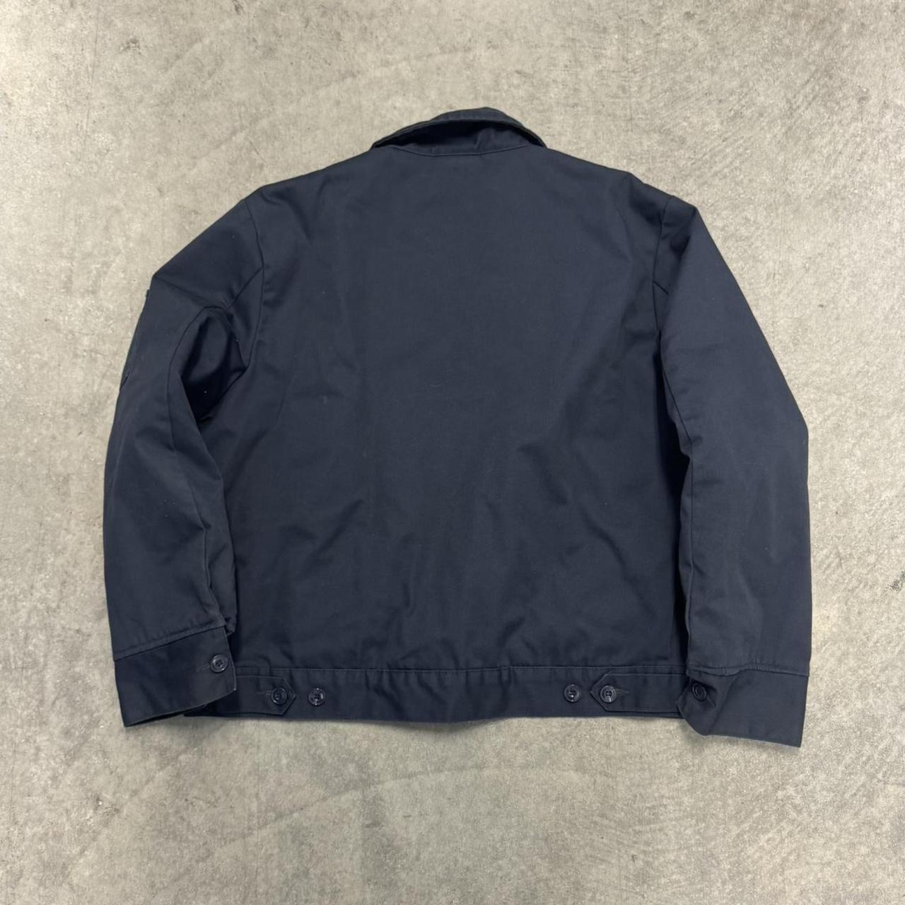 Vintage navy dickies Detroit cut jacket insulated... | Depop