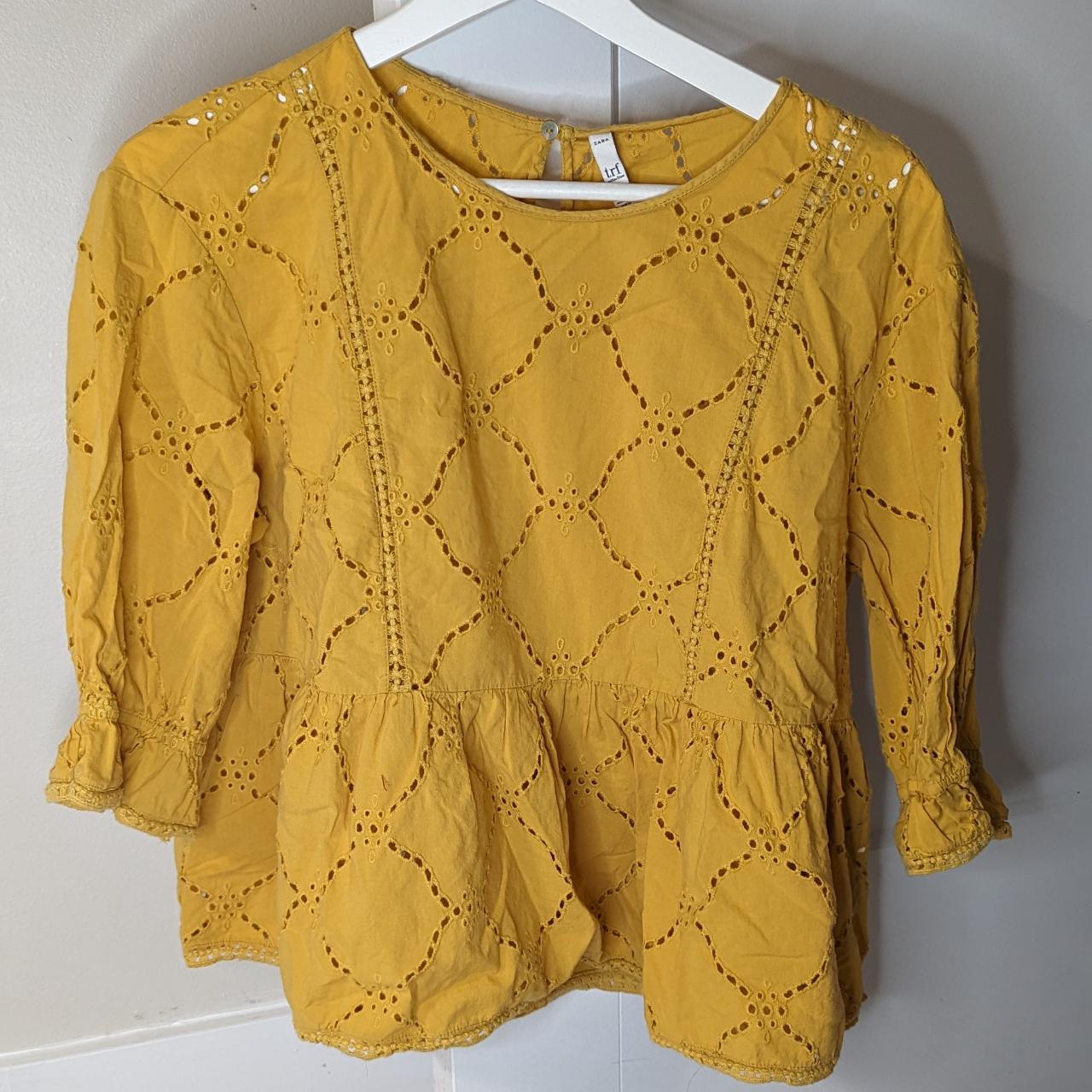 -Yellow baby doll top -Perfect Conditions -M-L Can... - Depop