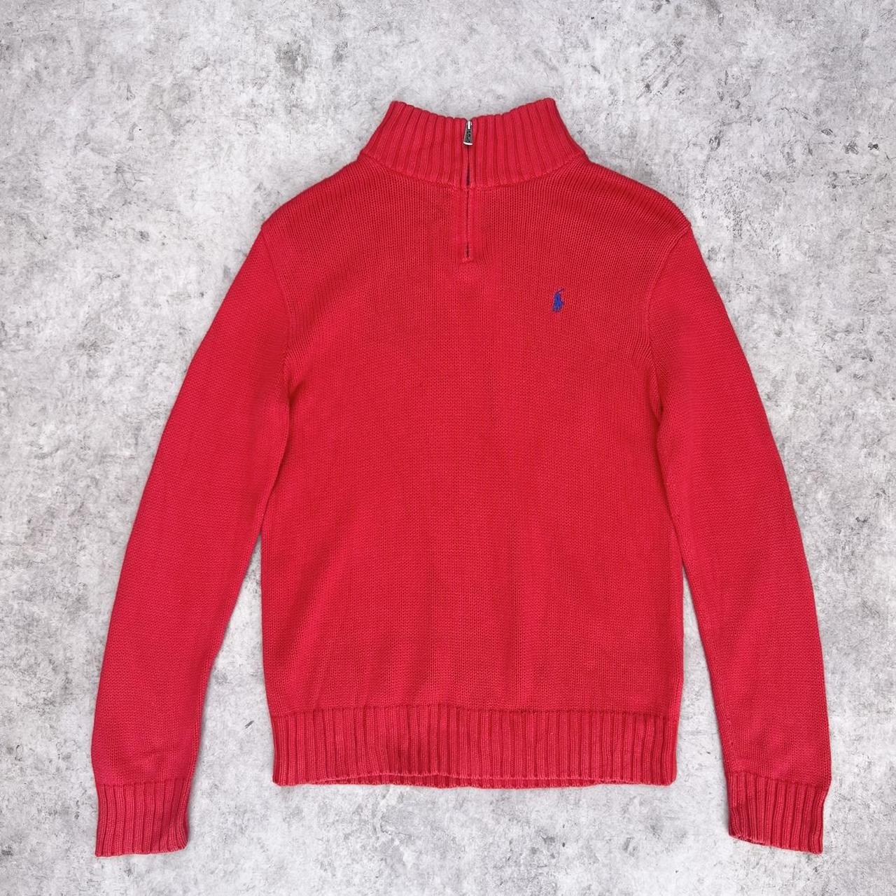 Vintage Ralph Lauren Knit 1/4 Zip Jumper (S)... - Depop