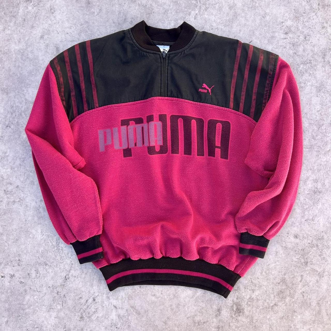 Vintage Puma 1/4 Zip Jumper (L) Recommended Size: ... - Depop