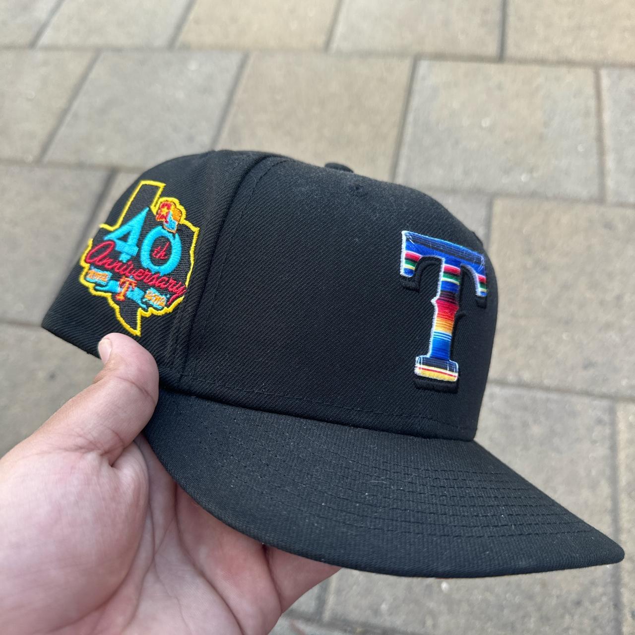 40th Anniversary Texas Rangers fitted hat cap serape... - Depop