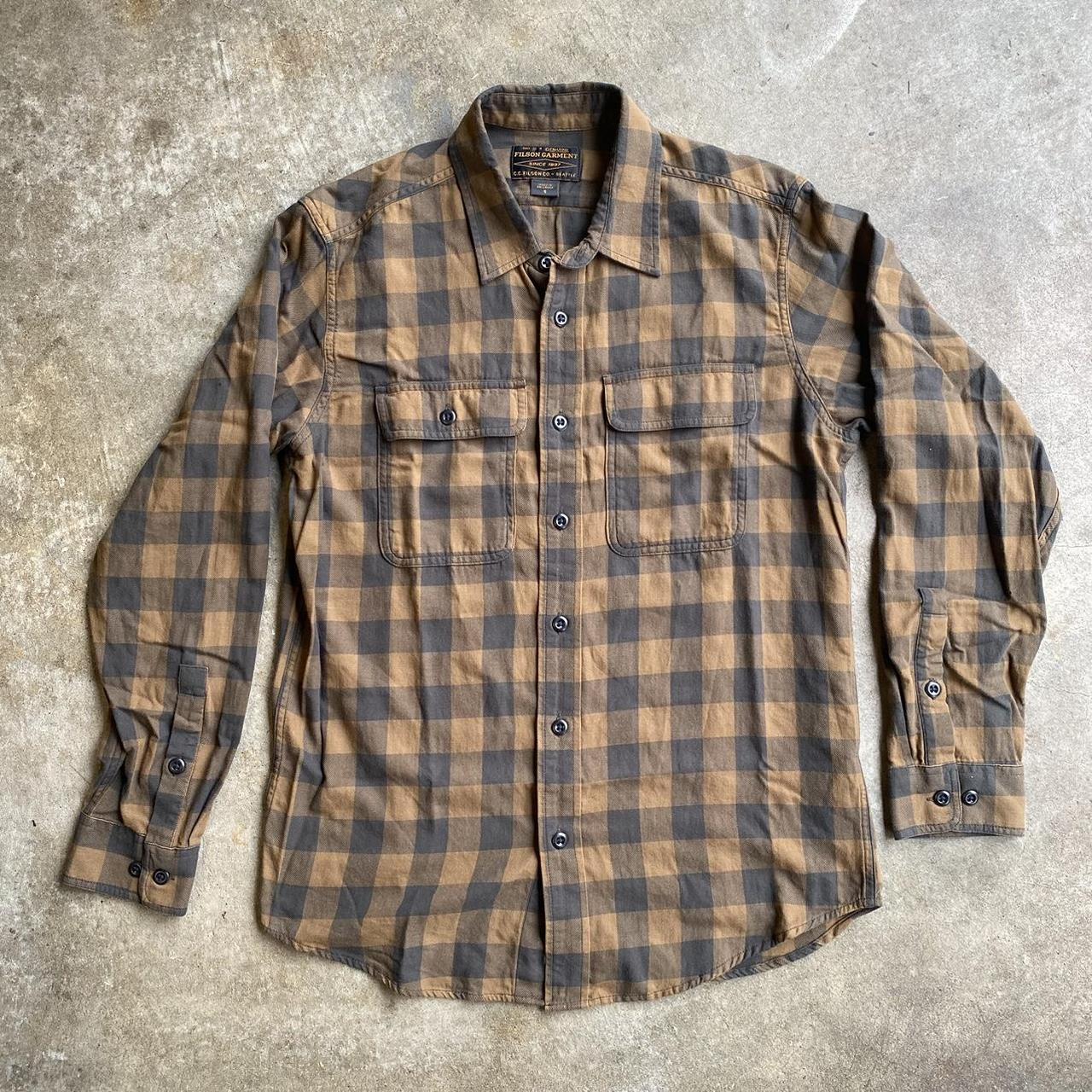Filson Flannel / like new / size marked small / pit... - Depop