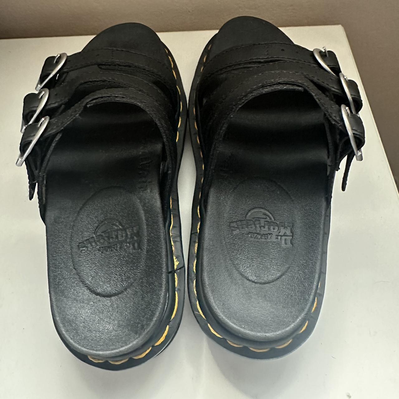 DOC MARTEN / DR. MARTEN BLAIRE LEATHER SLIDE SANDALS... - Depop