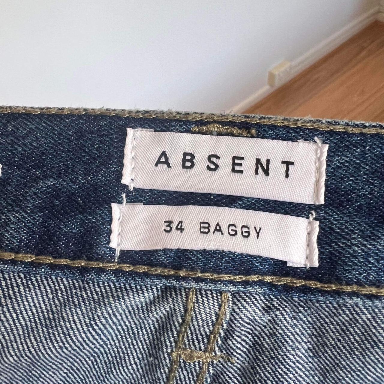 Absent denim baggy fit jeans with cargo pockets.... - Depop