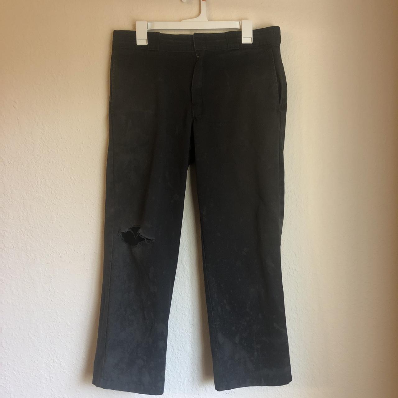 Heavily distressed dickies 874 work pants. Ripped... | Depop