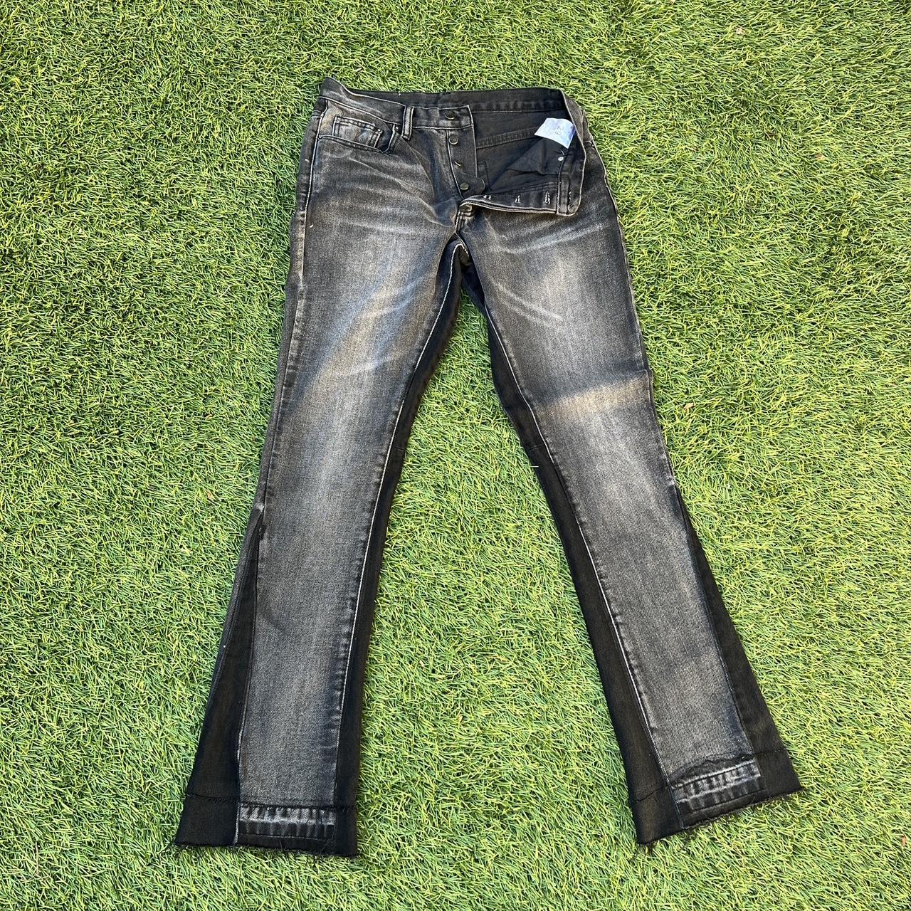 MNML Black flare pants 29 waist, 32 inseam - Depop